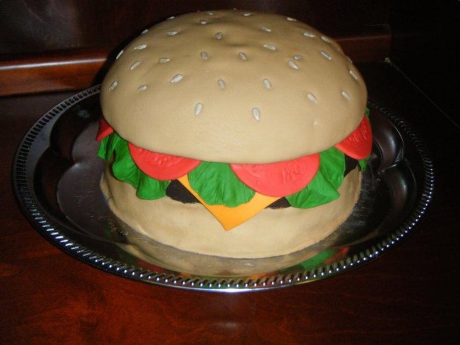 Burger Cake - CakeCentral.com