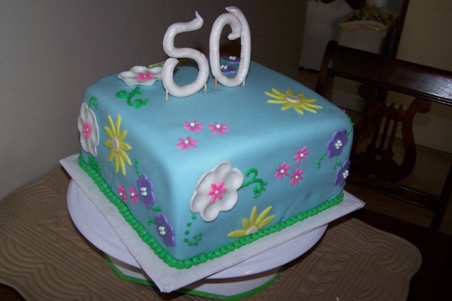 50Th Birthday Flowers - CakeCentral.com