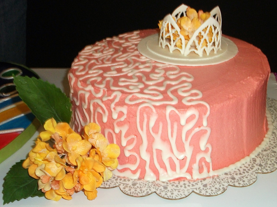 Cornelli Lace & Hydrangea Garden Cake - CakeCentral.com