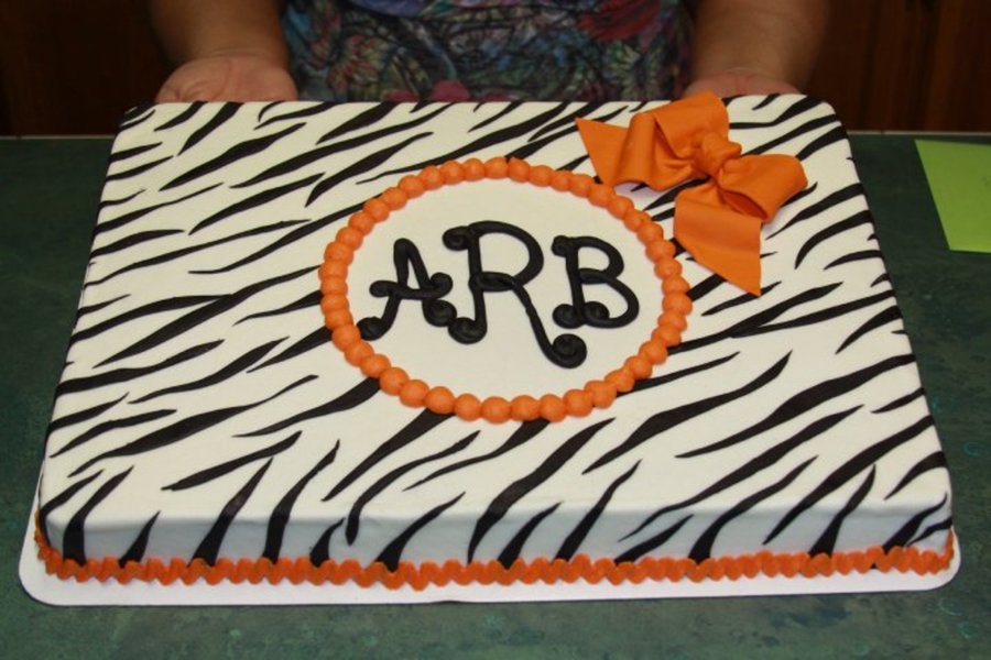Zebra Monogram - CakeCentral.com