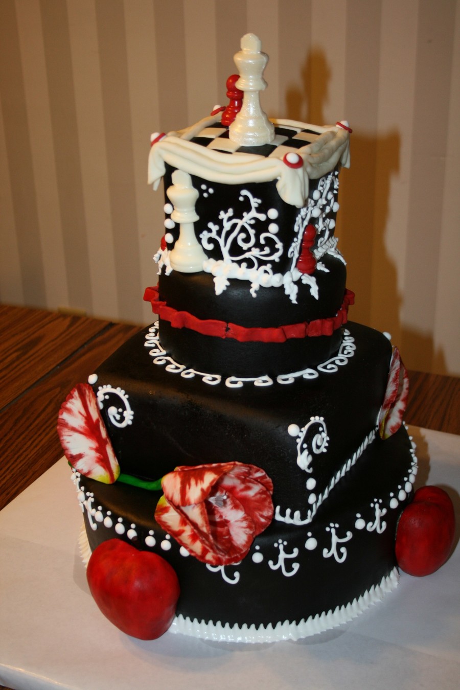 Twilight Saga 4 Tiered Cake - CakeCentral.com