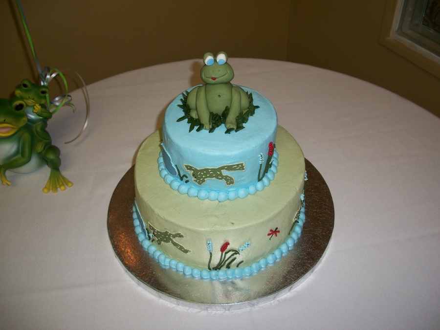 Frog Baby Shower - CakeCentral.com