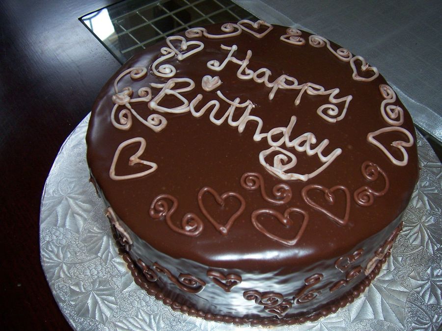 Chocolate Ganache Birthday Cake - CakeCentral.com