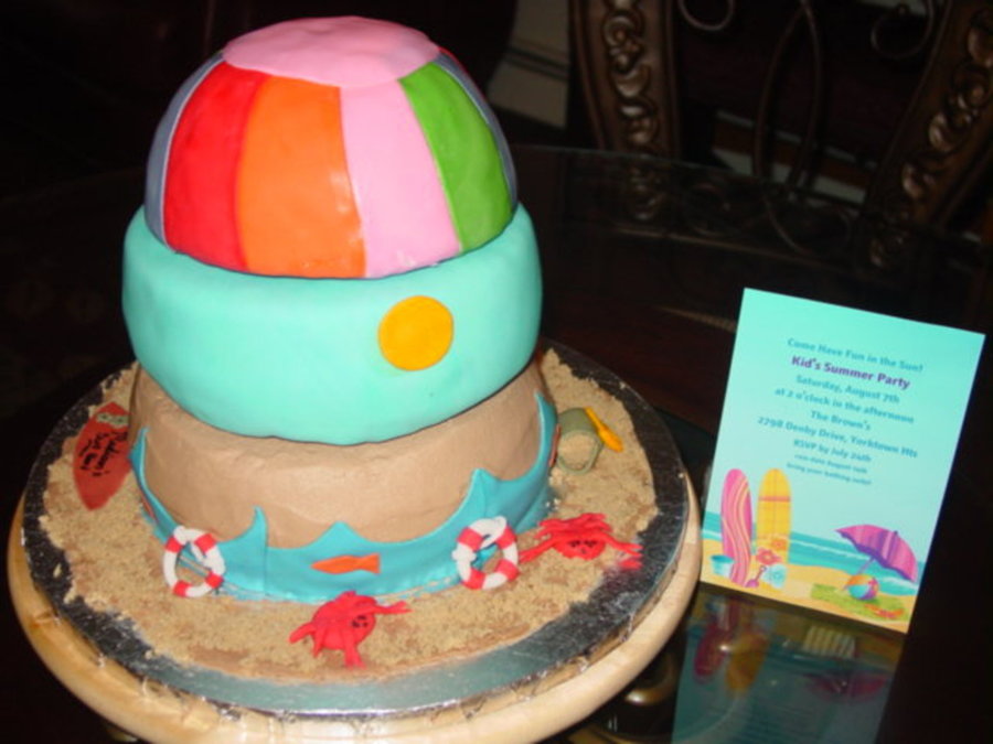 Beach Pool Party - CakeCentral.com