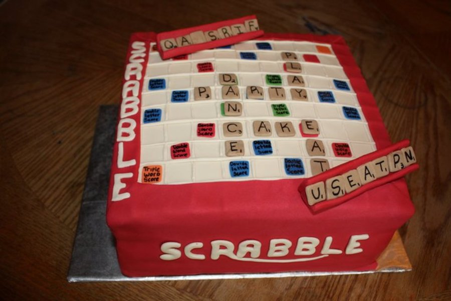 Scrabble Board Cake - CakeCentral.com