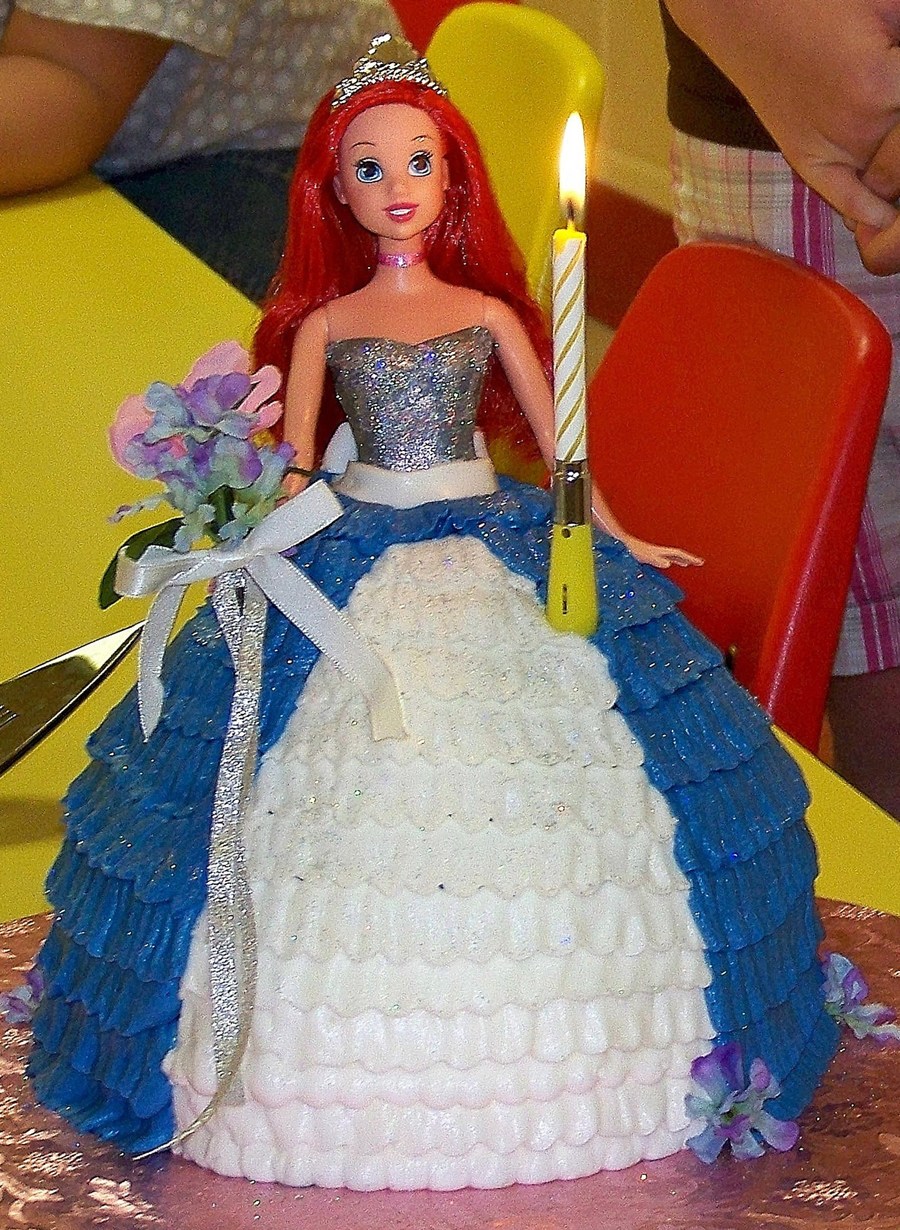 Ariel Barbie Doll Cake - CakeCentral.com