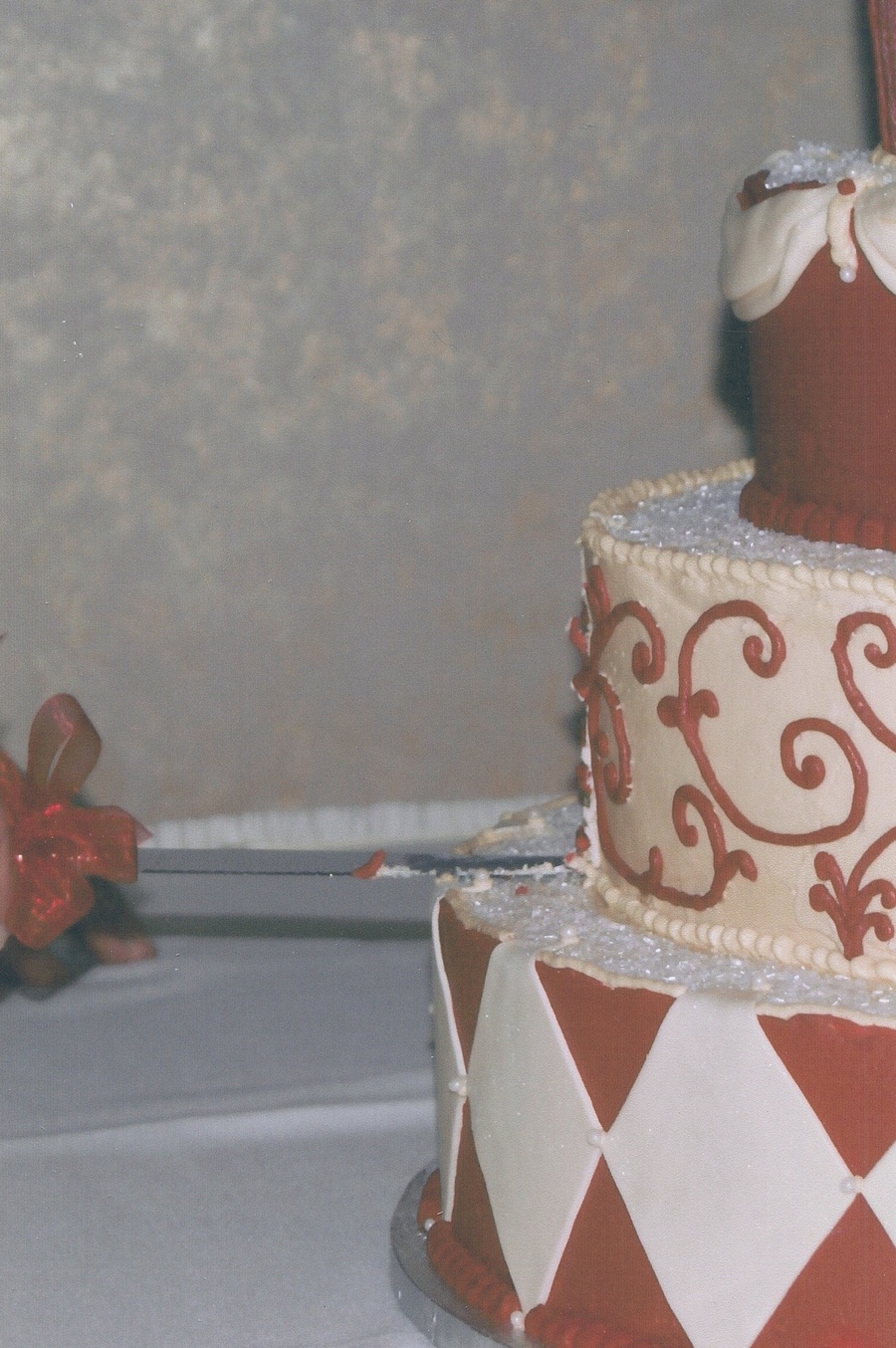 Red And Cream Masterpiece - CakeCentral.com