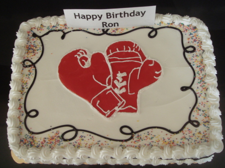 Boxing Gloves Birthday Cake - CakeCentral.com