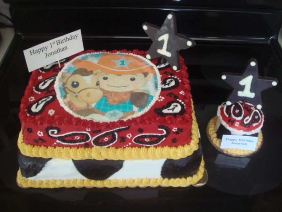 Cowboy 1St Birthday Cake - CakeCentral.com