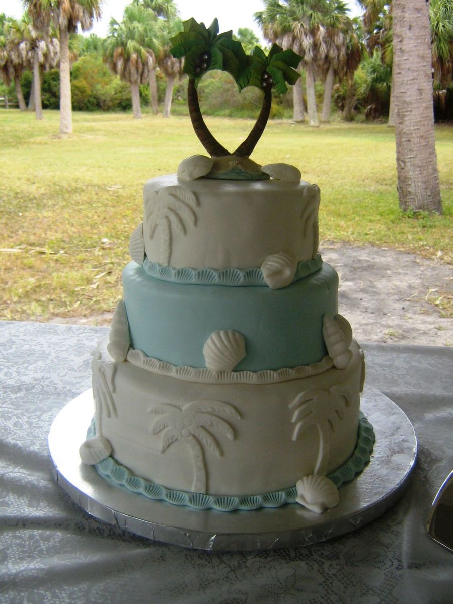 Palm Tree Wedding Cake - CakeCentral.com