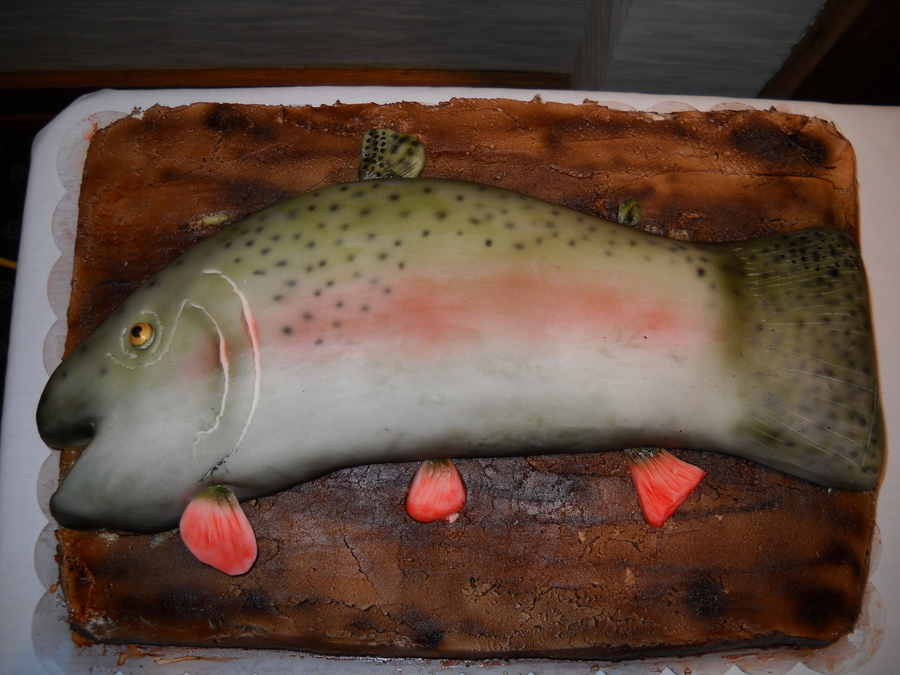 Rainbow Trout Cake - CakeCentral.com