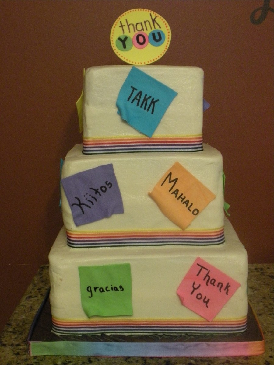 Thank You Cake - CakeCentral.com