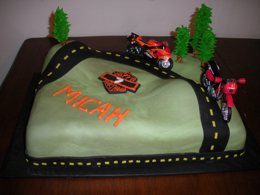 Motorcycle Road Cake - CakeCentral.com
