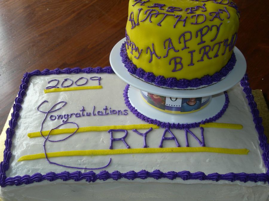 Graduation And Birthday Cake - CakeCentral.com