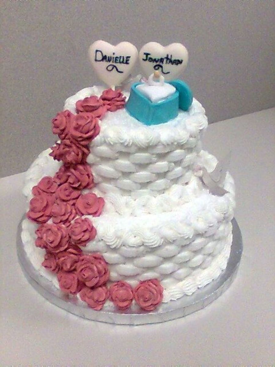 Engagement Cake - CakeCentral.com