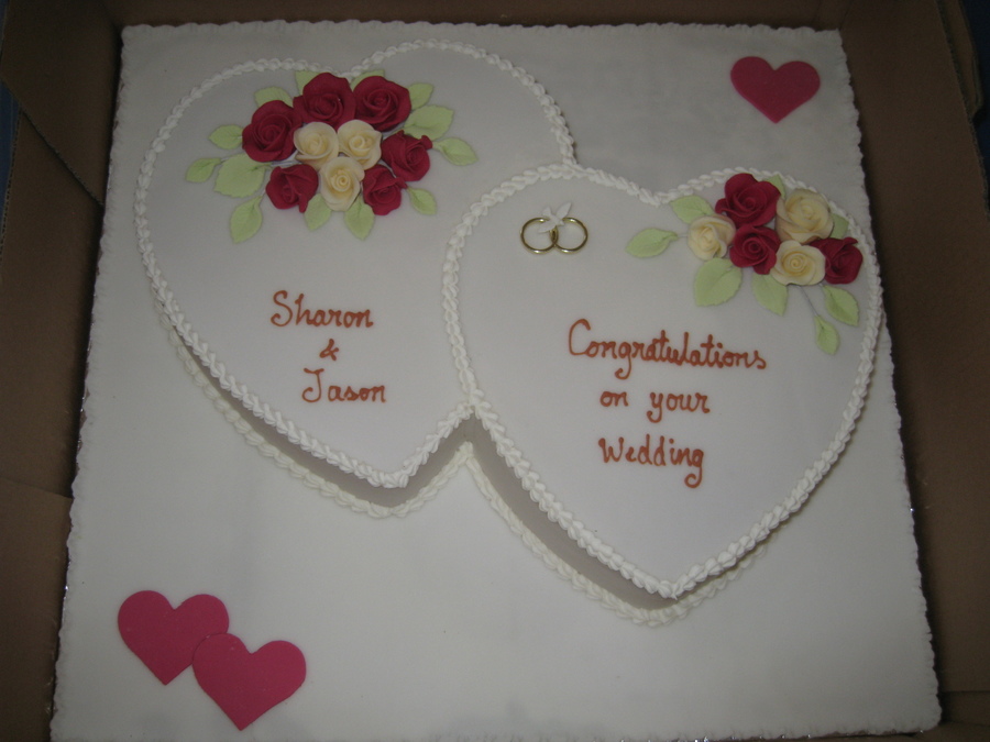 Double Heart Wedding Cake - CakeCentral.com