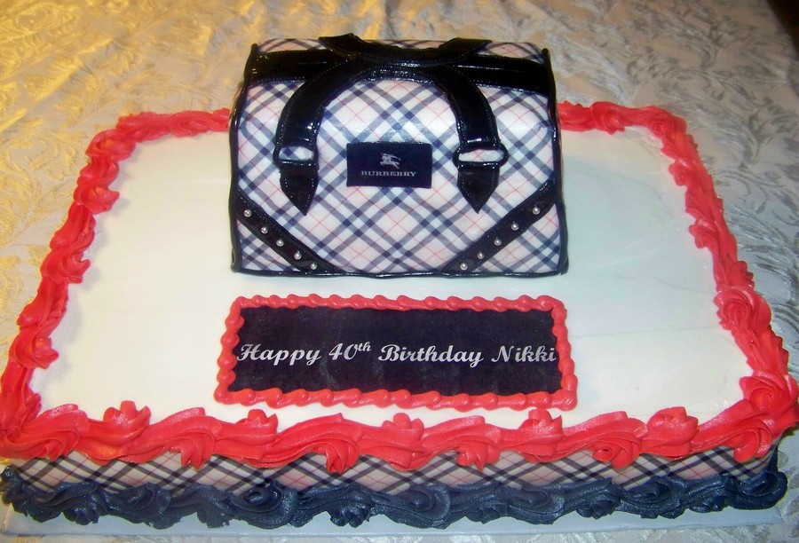 Burberry Purse Cake - CakeCentral.com