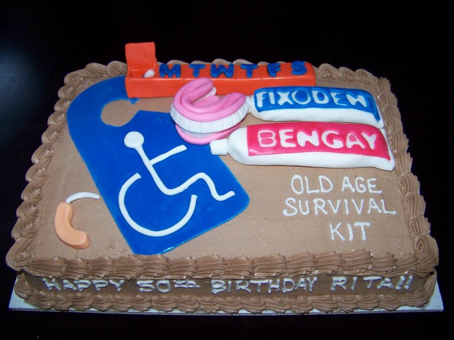 Old Age Survival Kit - CakeCentral.com