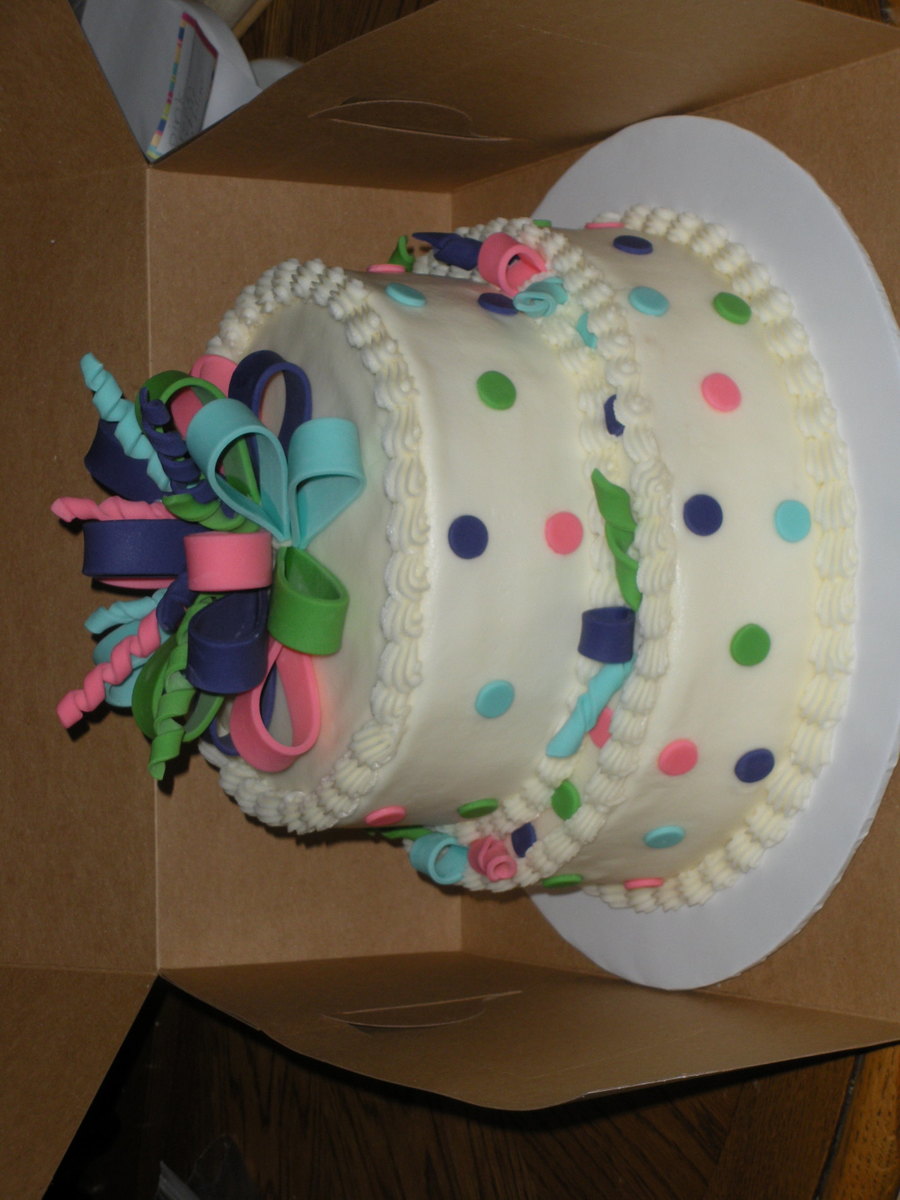 Polka Dots Cake - CakeCentral.com