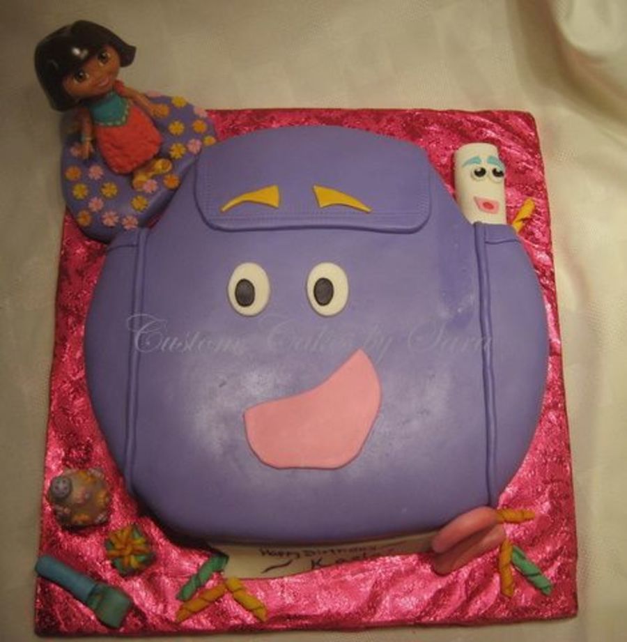 Dora Backpack Cake - CakeCentral.com