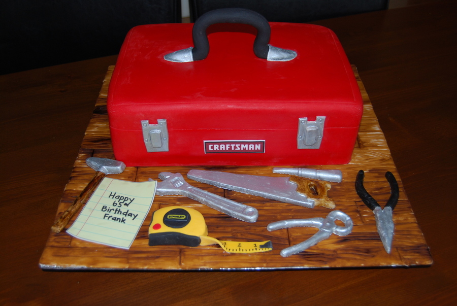 Toolbox Cake For 65Th Birthday - CakeCentral.com