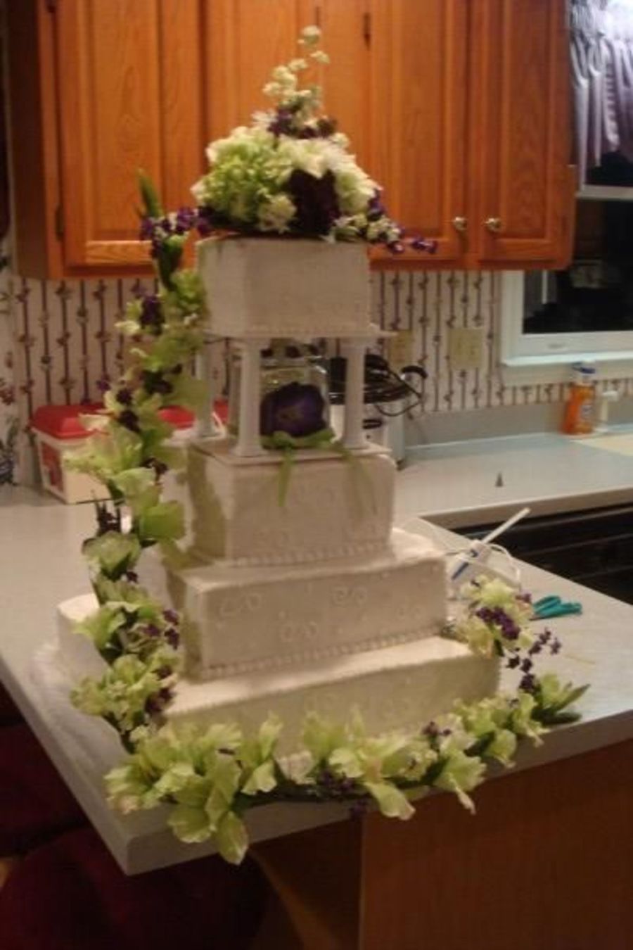 Square Wedding Cake - CakeCentral.com