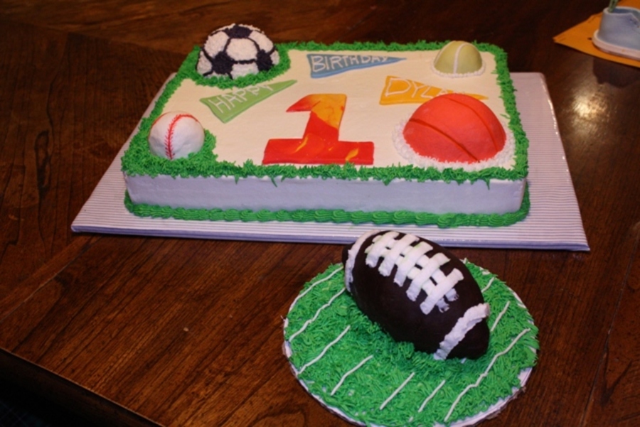 Birthday Sports Ball Cake - CakeCentral.com