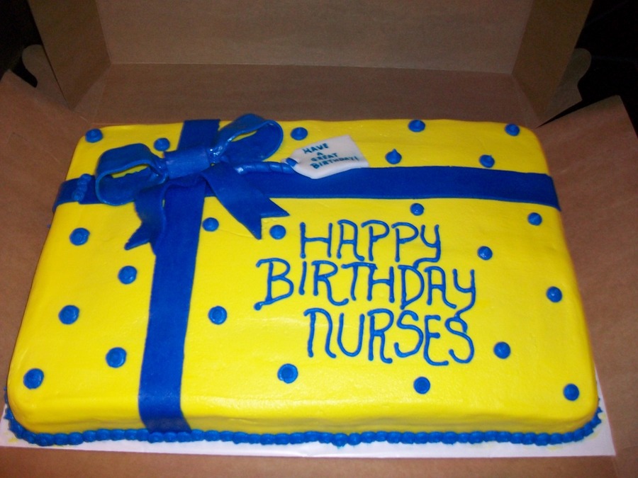 Blue And Yellow Cake - CakeCentral.com