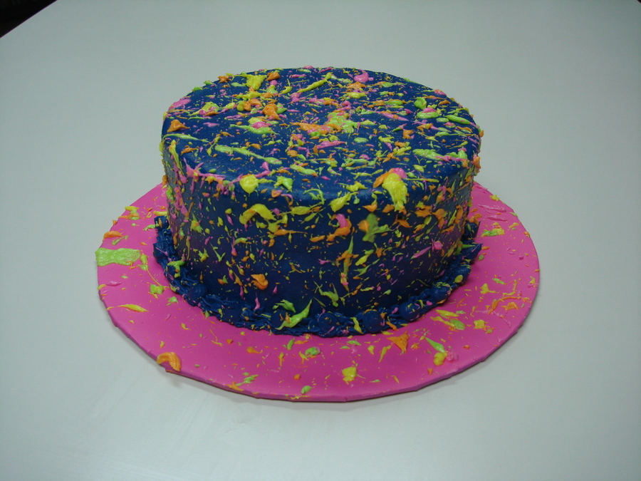 Splatter Cake - CakeCentral.com