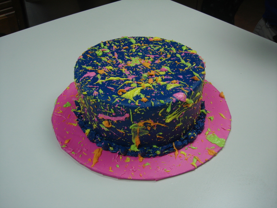Splatter Cake - CakeCentral.com