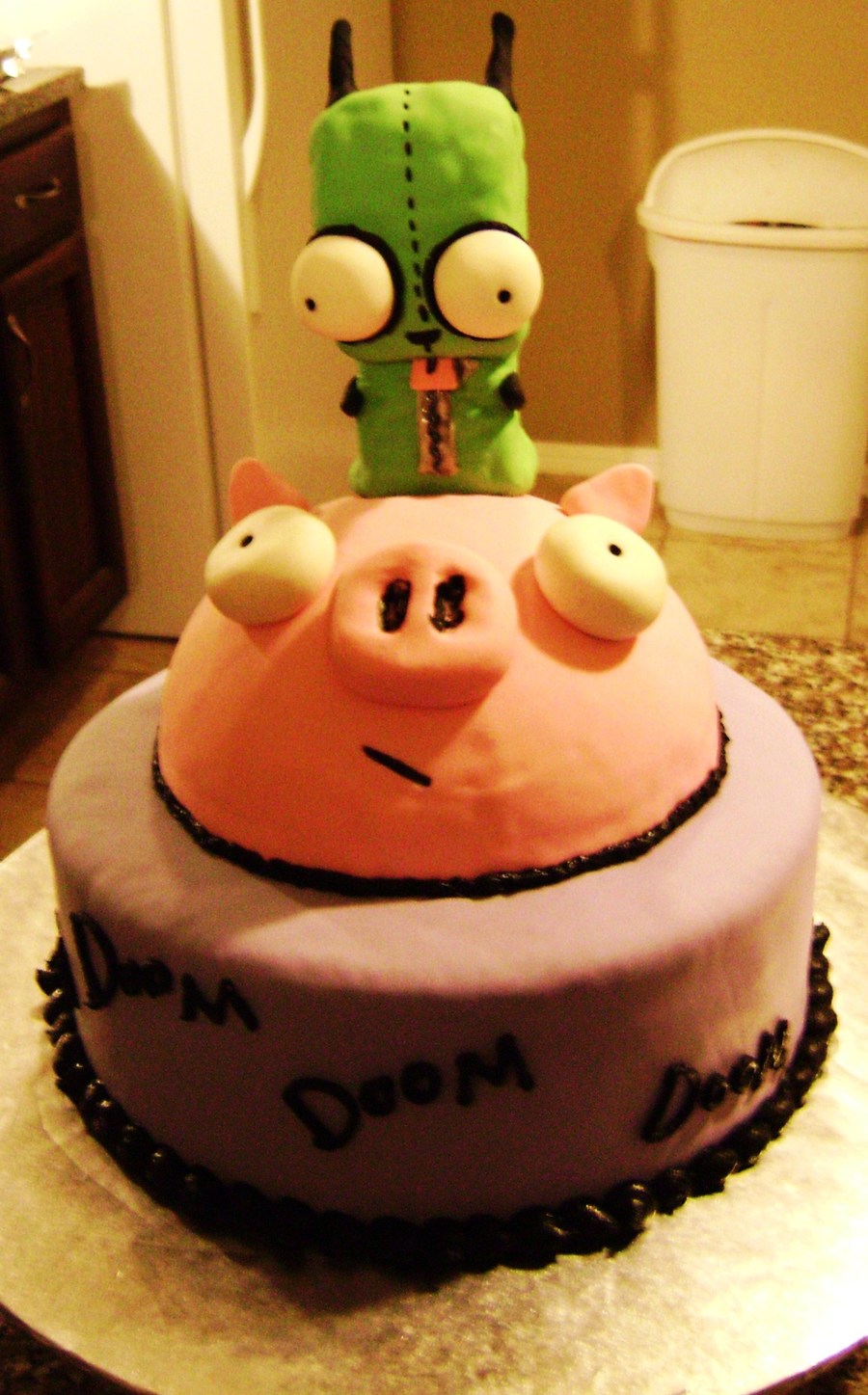 Gir & Piggy Birthday Cake - CakeCentral.com