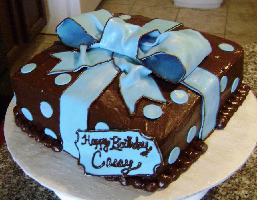 Birthday Gift Box Cake - CakeCentral.com