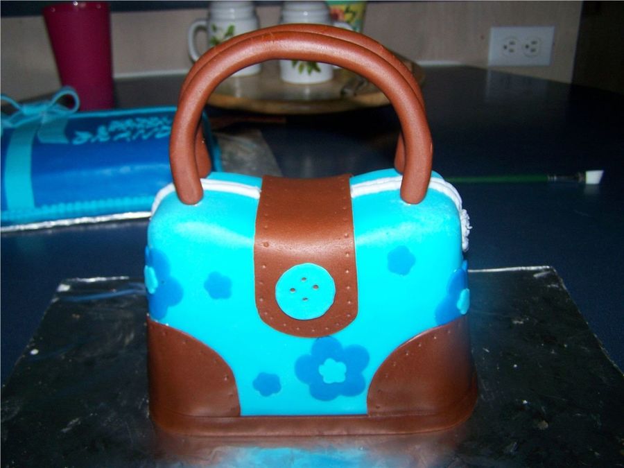 First Fondant Purse Cake - CakeCentral.com