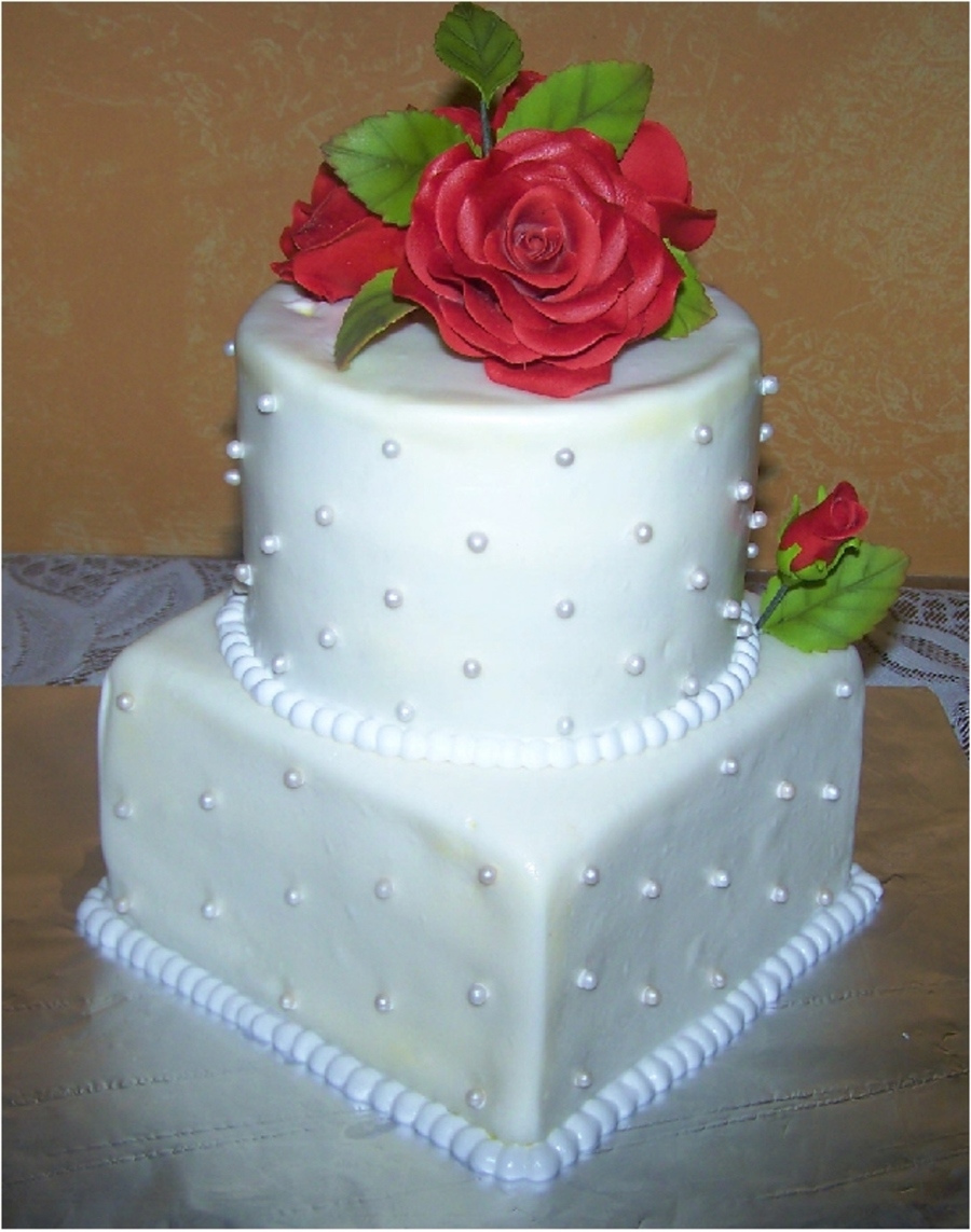 Small Wedding Cake - CakeCentral.com