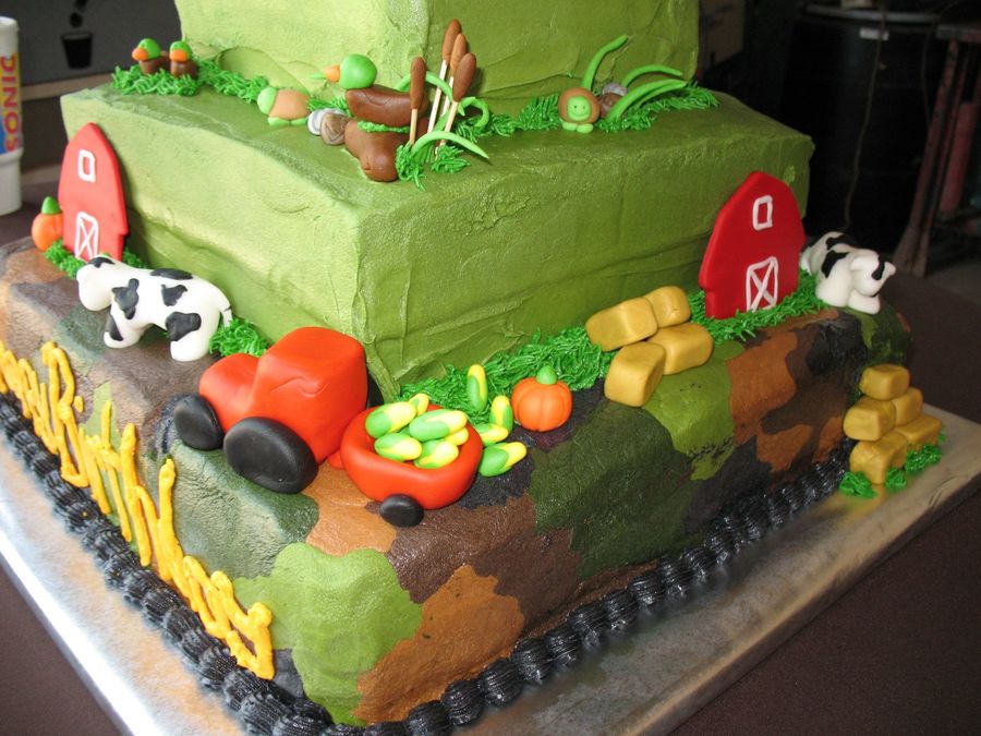 Fishing & Farming Birthday Cake - CakeCentral.com