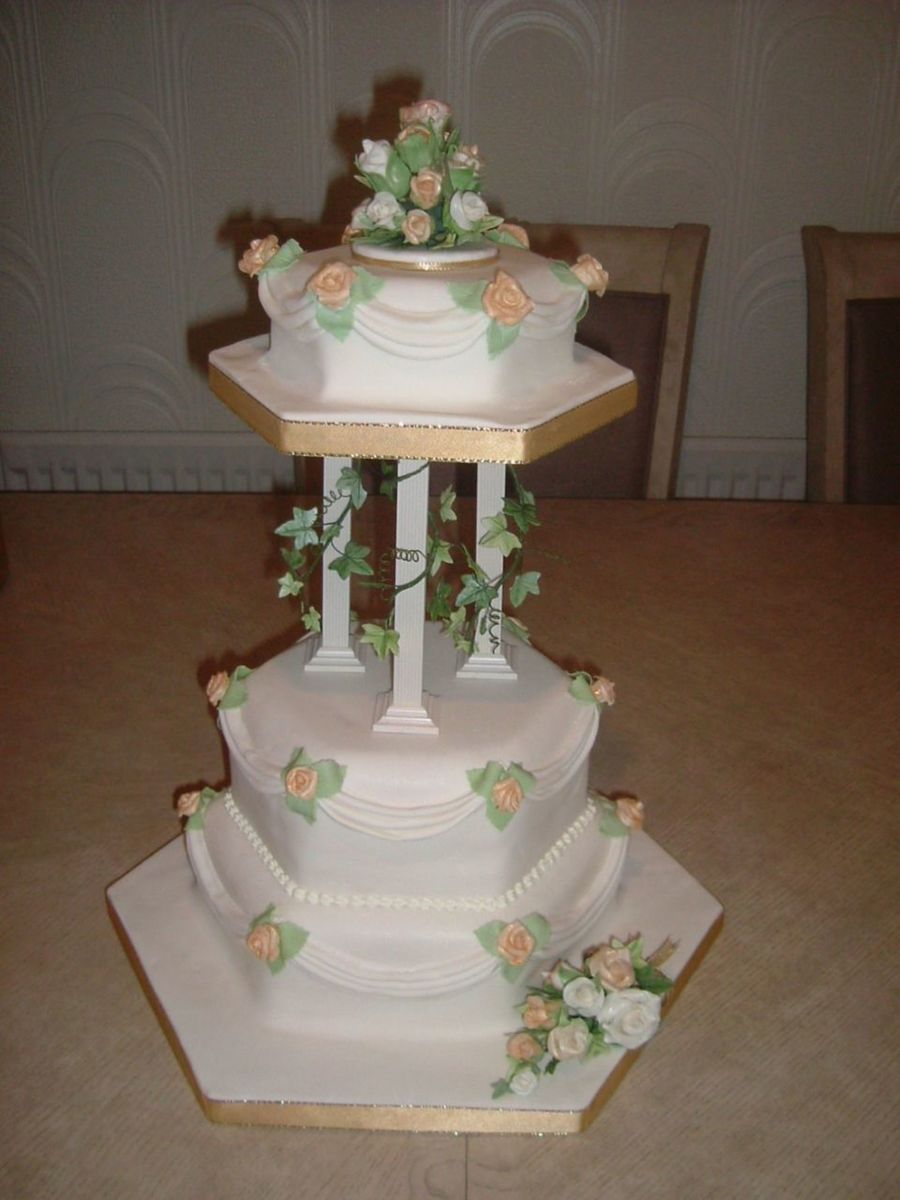 Hexagon Wedding Cake - CakeCentral.com