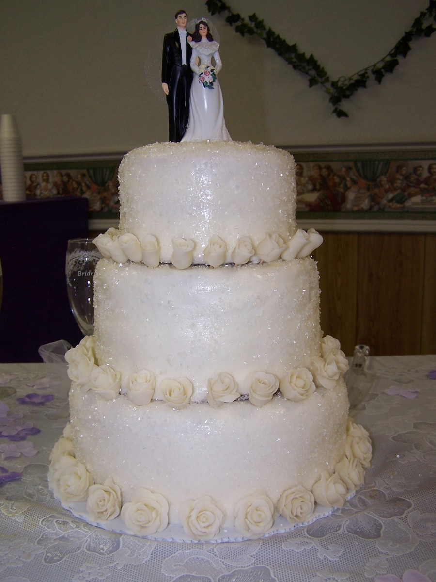Sparkly Wedding Cake - CakeCentral.com
