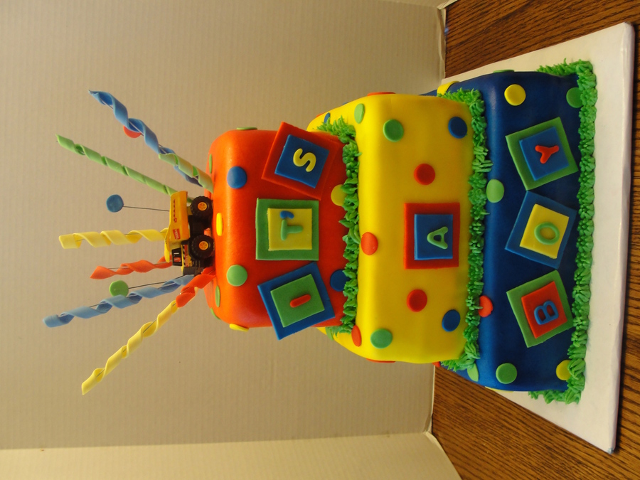 Primary Color Baby Shower - CakeCentral.com