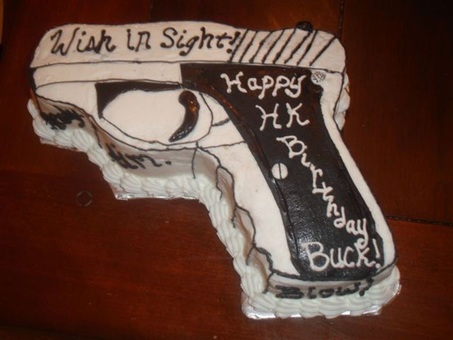 Gun Birthday Cake - CakeCentral.com