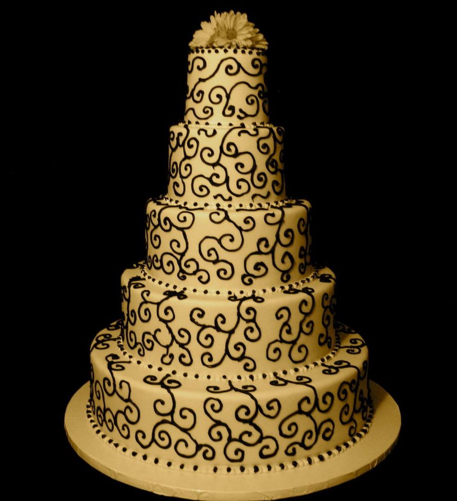 Scroll Wedding Cake - CakeCentral.com