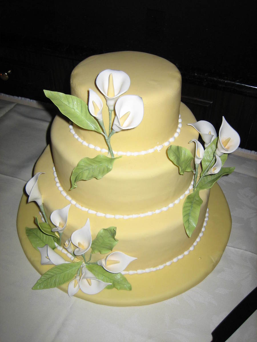 Calla Lily Wedding Cake - CakeCentral.com