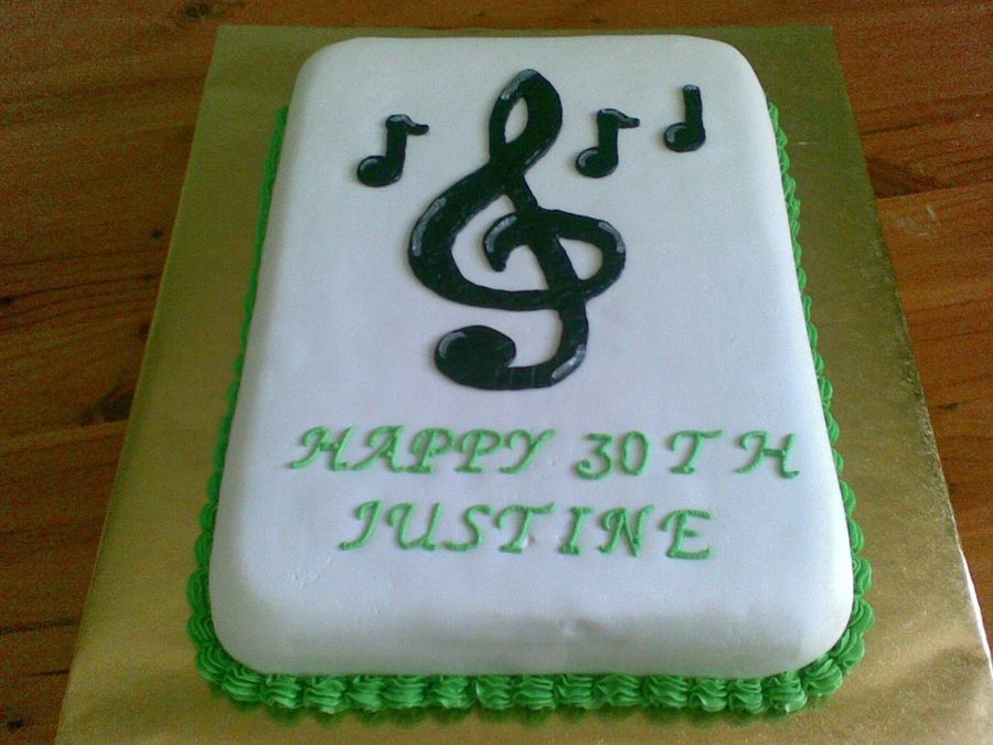 Music Note Birthday Cake - CakeCentral.com