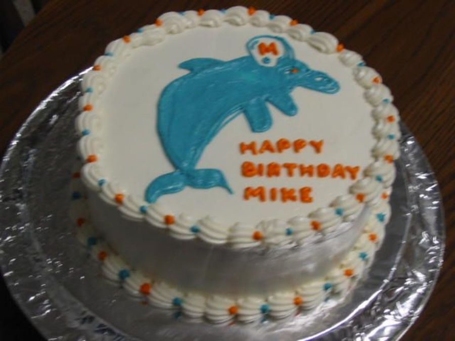 Miami Dolphins Cake - CakeCentral.com