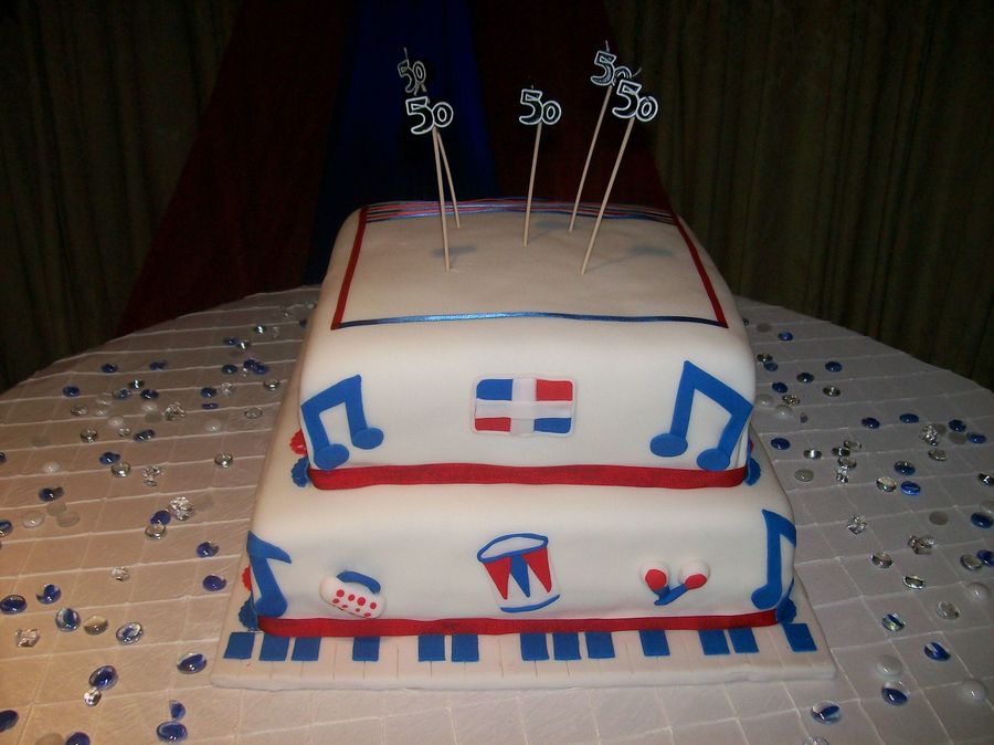 Dominican Theme 50Th Birthday Cake - CakeCentral.com