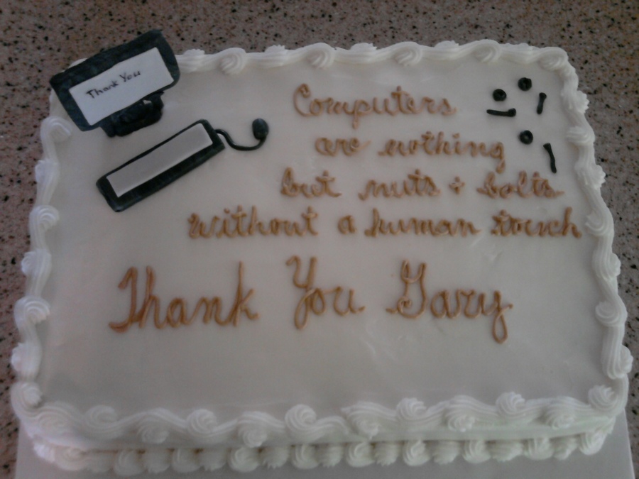 Appreciation Cake - CakeCentral.com