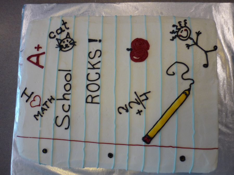 Back To School Notebook Paper - CakeCentral.com