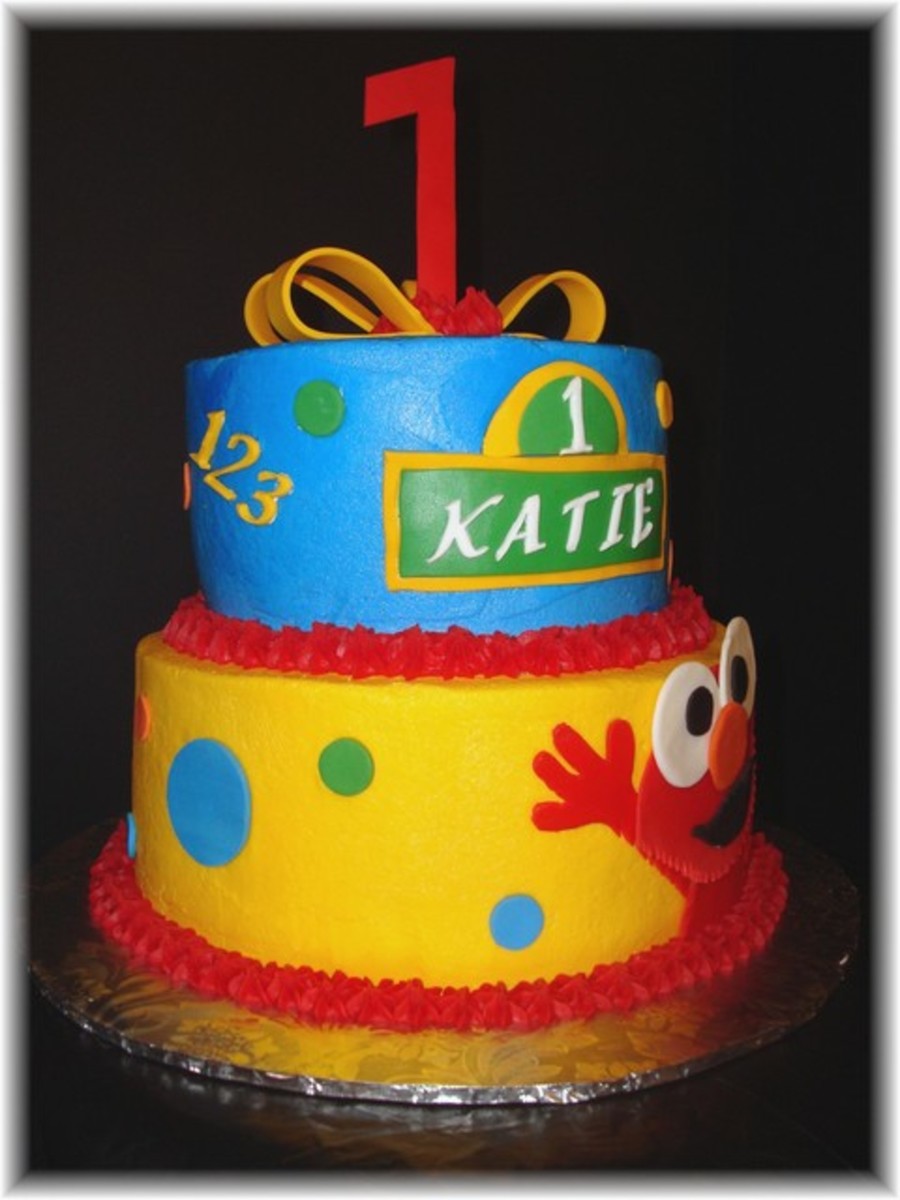 Elmo 1St Birthday Cake - CakeCentral.com