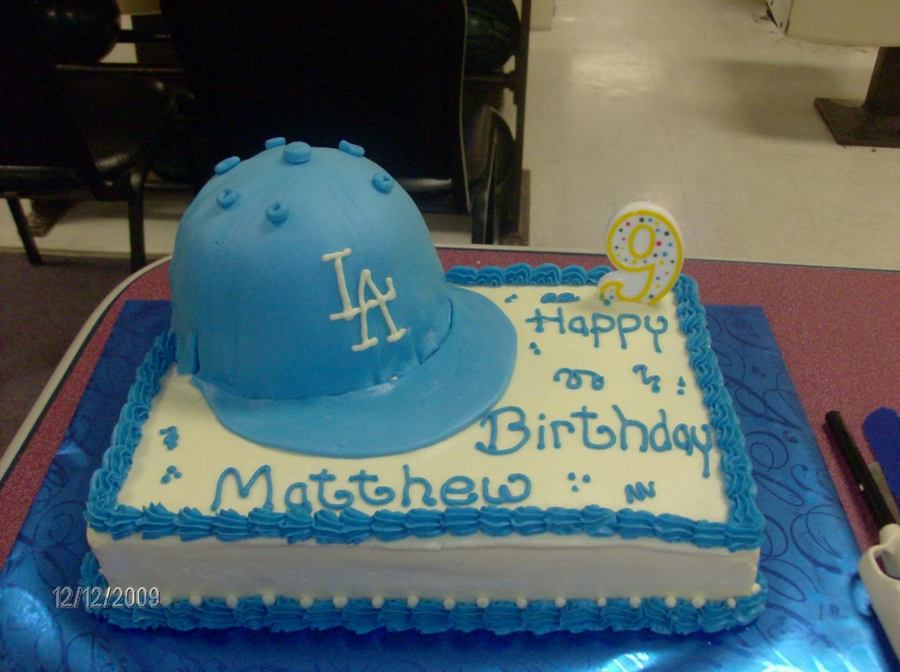 Los Angeles Dodgers Baseball Cap - CakeCentral.com