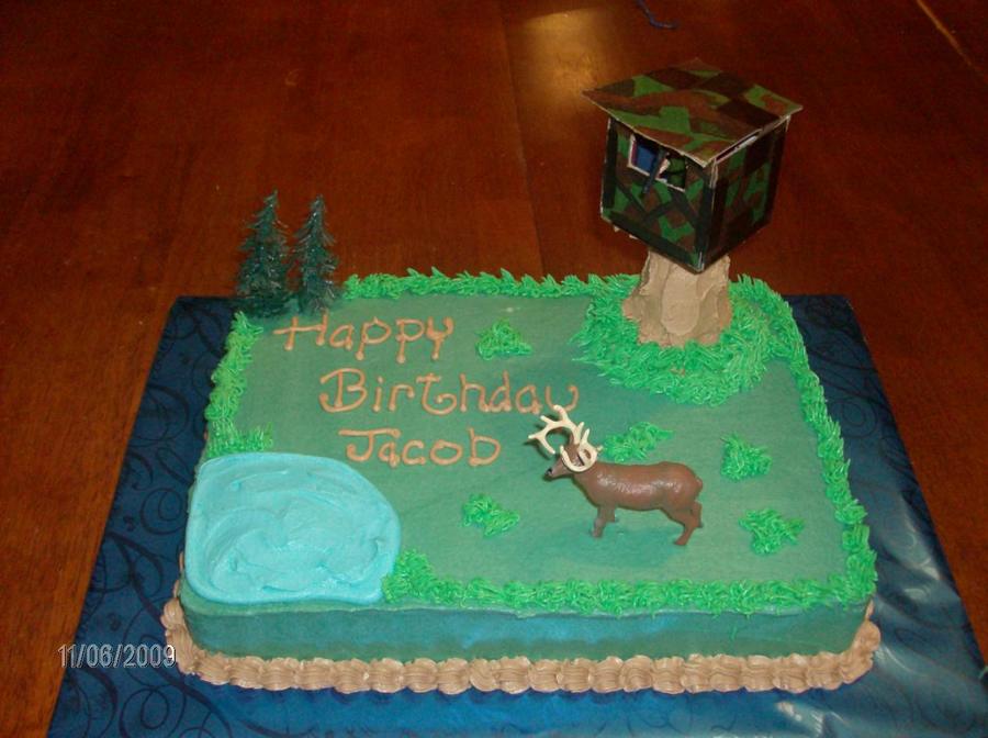 Hunting Deer Stand Cake - CakeCentral.com