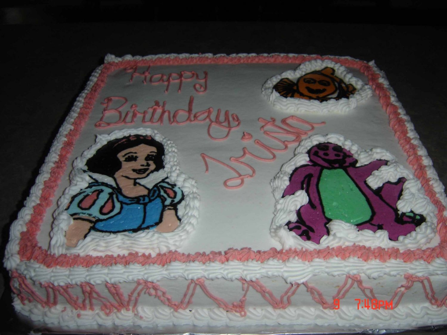 Snow White, Nemo, & Barney - CakeCentral.com